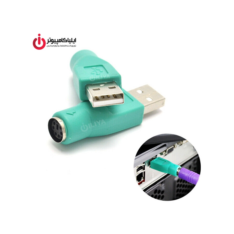 خرید و قیمت تبدیل PS2 ماده به USB2.0 نر - ایلیا کامپیوتر