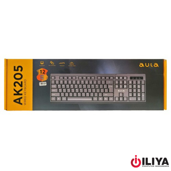 خرید و قیمت کيبورد سيم‌دار AULA AK205 - ایلیا کامپیوتر مشهد